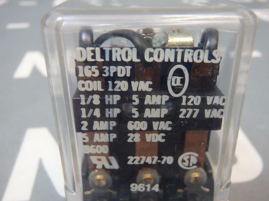 Deltrol Controls 165 3pdt Relay 120vac Coil 20325-84 1653PDT for sale ...