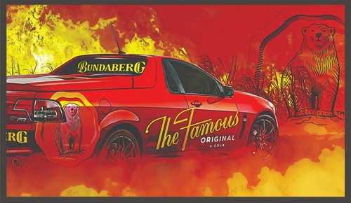 Bar Mat Bundy Ute Small 450 mm x 250 mm great colours Man Cave | eBay