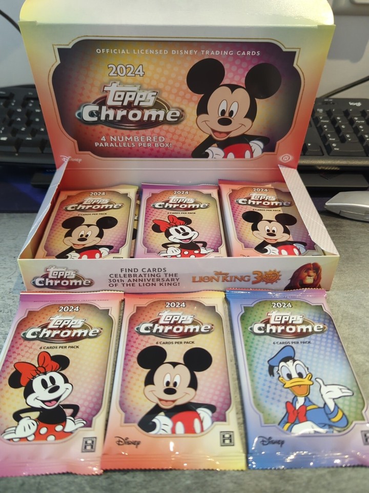 2024 Topps Disney Chrome Sealed Pack From Fresh Box 4 Numbered Cards ...