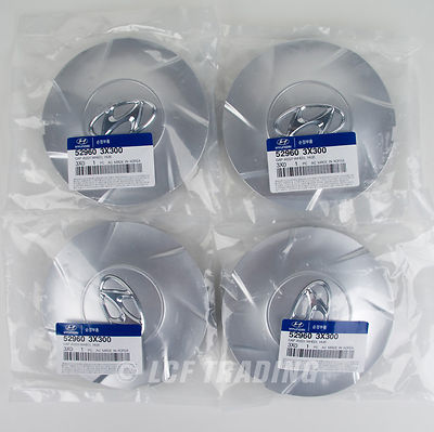 (4PC) Genuine Wheel Center Cap compatible with Hyundai 11-13 Elantra ...