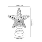 Christmas Tree Star Topper Ornament Xmas Mirror Glass Reflective | eBay