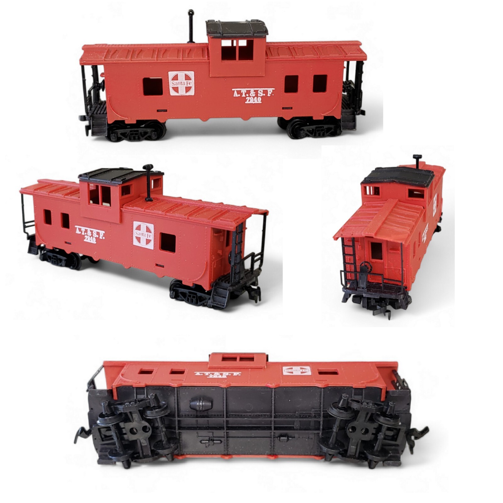 Vintage Tyco HO Scale Model Railroad Train Box Cars & Santa Fe Caboose ...