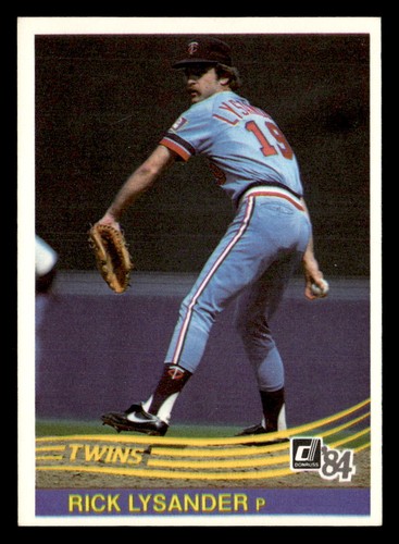 Rick Lysander 1984 Donruss Rookie Card #560 Minnesota Twins | eBay