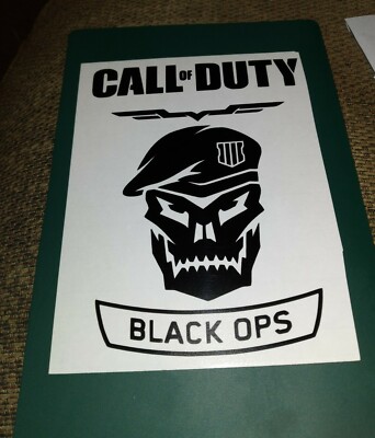 Call Of Duty Black Ops Vinyl Decal 5.5"x4" shiny black | eBay