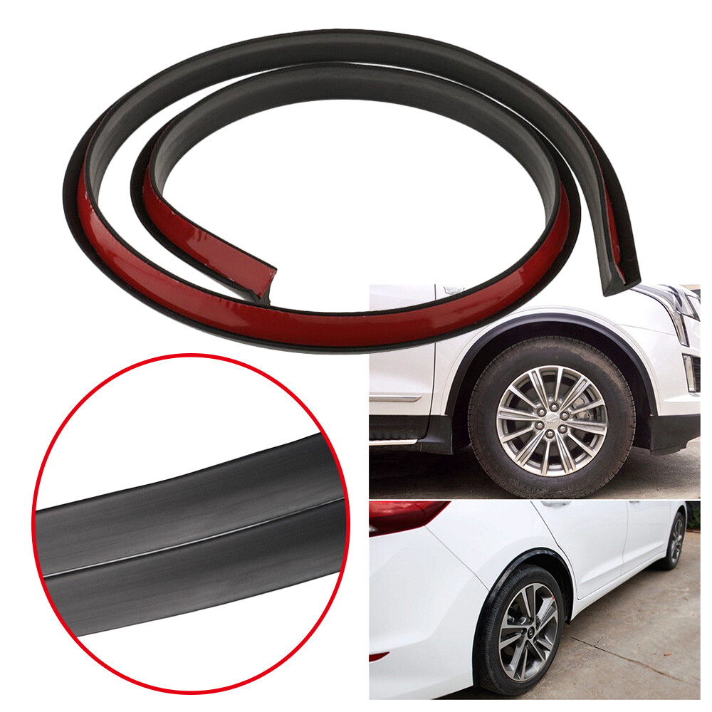 Car Wheel Fender Extension 2 x 1.5m Tires Moulding Eyebrow Trim Strip ...