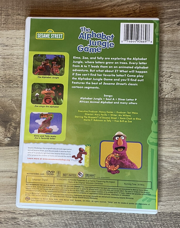 Sesame Street The Alphabet Jungle Game Dvd