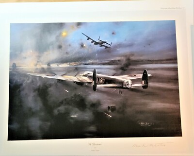 DAMBUSTERS Print signed by Robert Taylor and Sir Harold (Mick) Martin ...
