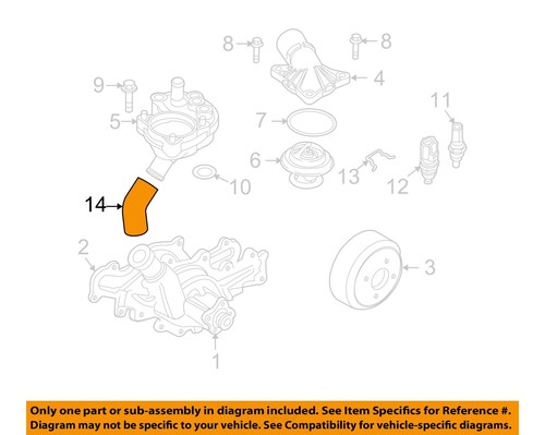 FORD OEM 01-12 Explorer Sport Trac Cooling Water Pump-By-Pass Hose ...