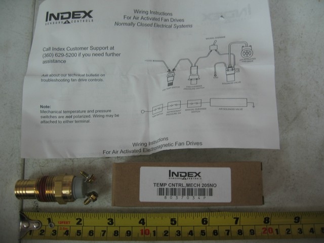 Fan Clutch Temperature Control Switch 205° Normally Opened INDEX ...