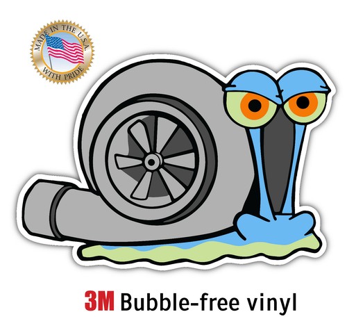 Cartoon Snail Turbo Car SUV Truck Funny JDM Window Bumper Vinyl Decal ...