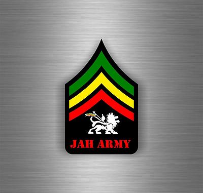 Sticker car decal rasta reggae JAH lion of judah one love rastafarai ...