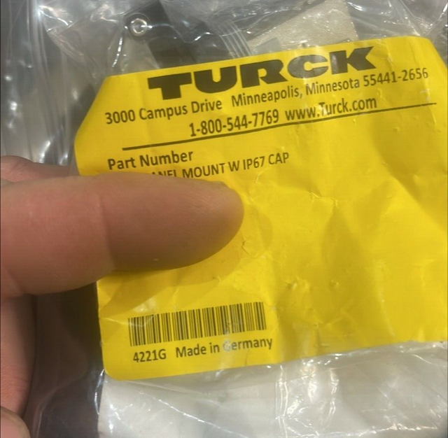 TURCK RJ45 Panel Mount W IP67 Cap Connector RJ45 Panel Mount IP67 U2 ...