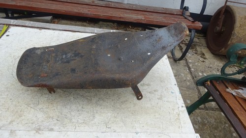 Triumph pre unit twin Sprung Hub Rigid Frame Original Steel saddle seat ...