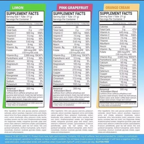 Zipfizz Daily Energy Drink Powder, Variety Pack, 15 Pack Contains ...