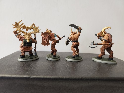 Reaper Bones Black Beastmen Set Of 4 Painted By Pizzazz | eBay