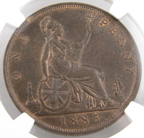 1885 Great Britain Penny Certified NGC AU-58 Brown | eBay
