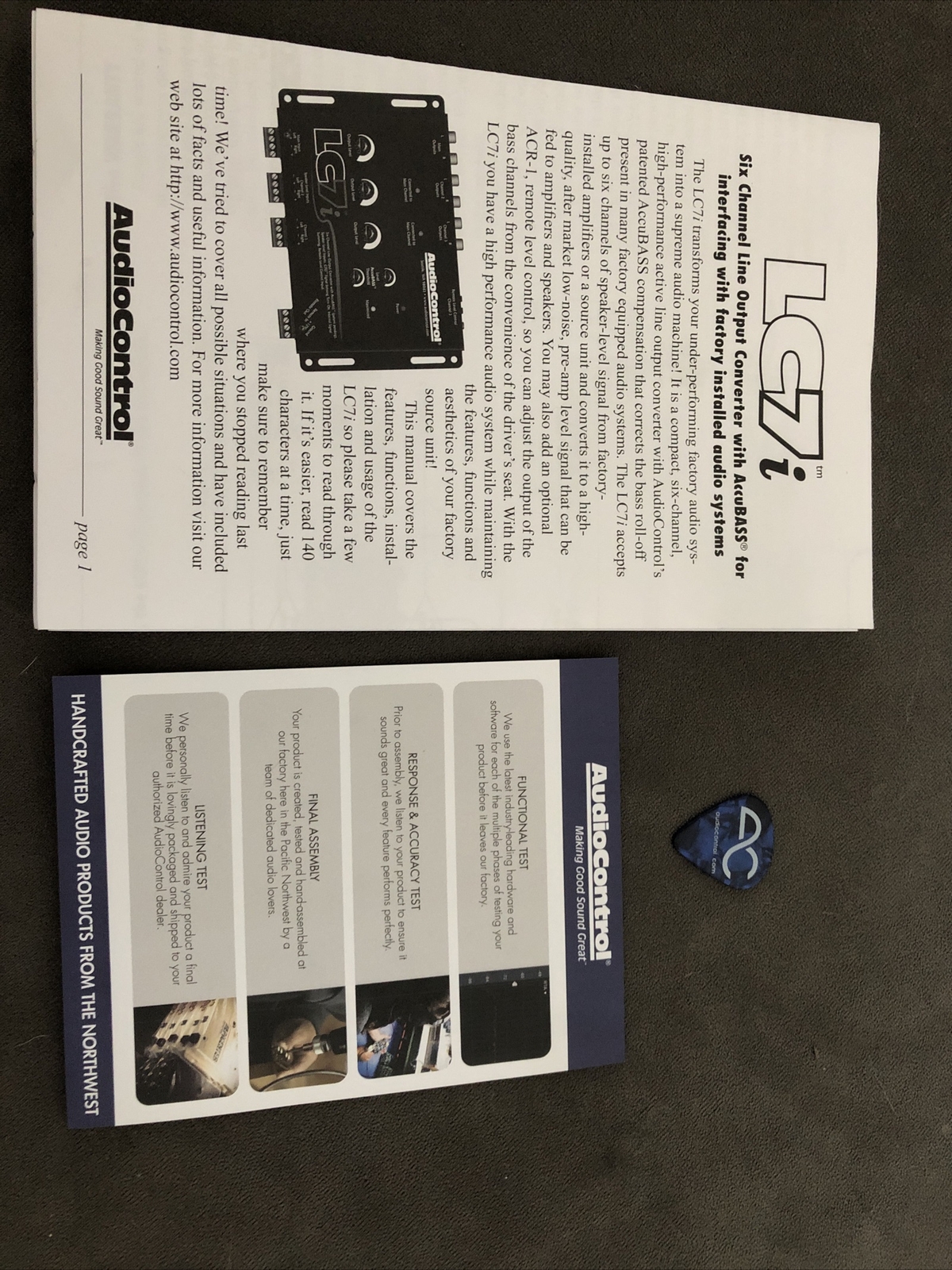 Audio Control LC7i Owners Manual (New) | eBay