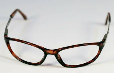 FOSSIL RACER PLASTIC TORTOISE SHELL FLEX-HINGED EYEGLASS SUNGLASS ...