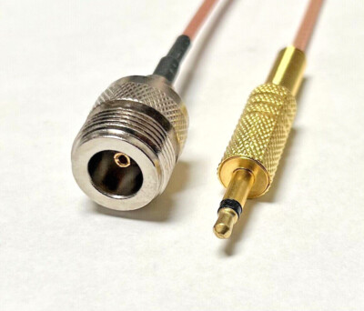 N Female to 3.5mm TS 1/8 Male ACI100 Coax Cable 50 ohm Pick Length Lot ...