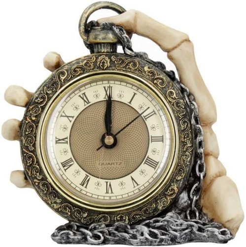 Nemesis Now Time Skeleton Clock 14cm Gold, Polyresin, One Size | eBay