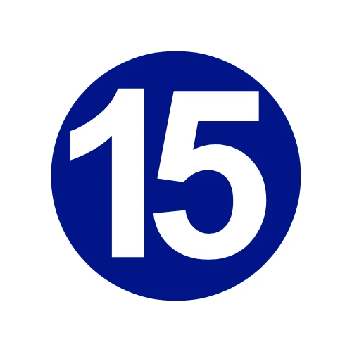 Number Fifteen Clipart