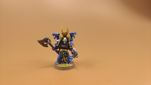 Warhammer 40K Painted Chaos Sorcerer with Force Axe 24 | eBay