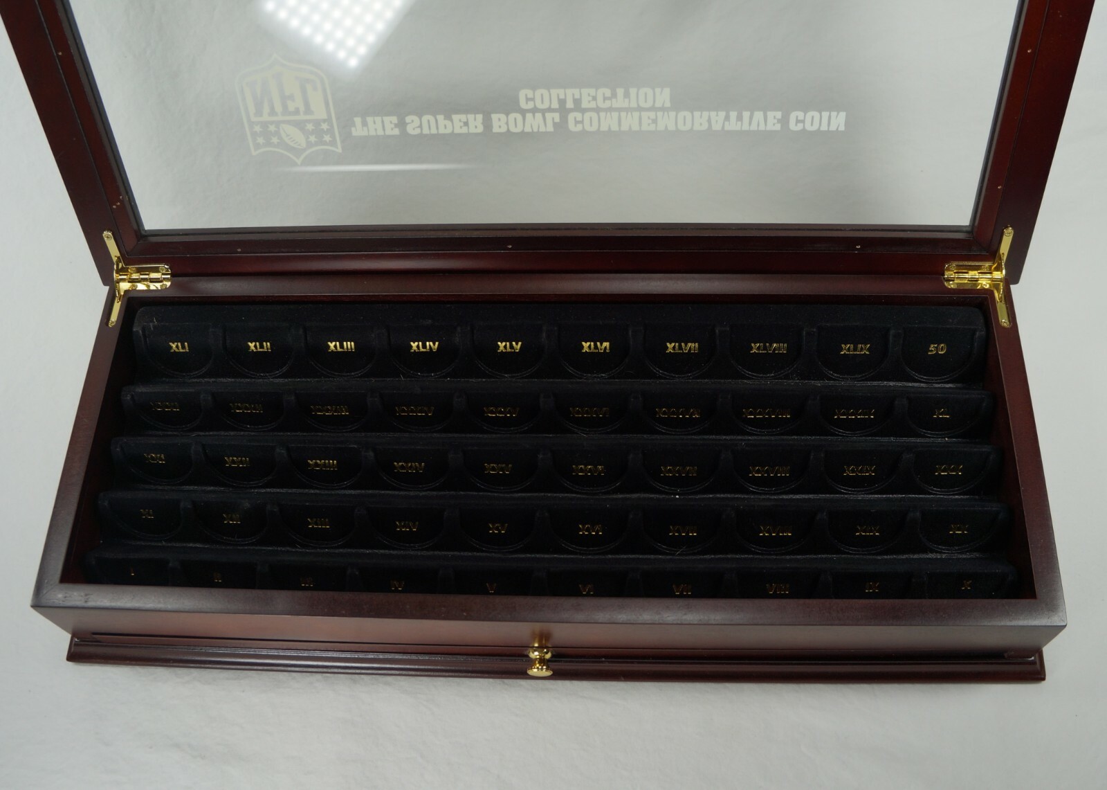 Super Bowl Commemorative Coin Collection Display Case 1-50 | eBay