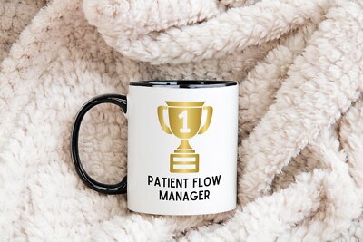 number 1 Patient flow manager mug one trophy black mug | eBay Australia