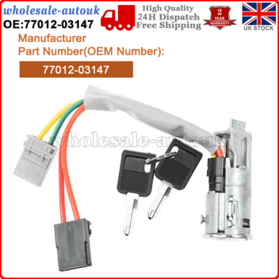 IGNITION LOCK BARREL SWITCH + KEYS KIT Fit FOR 1998-2010 RENAULT MASTER ...