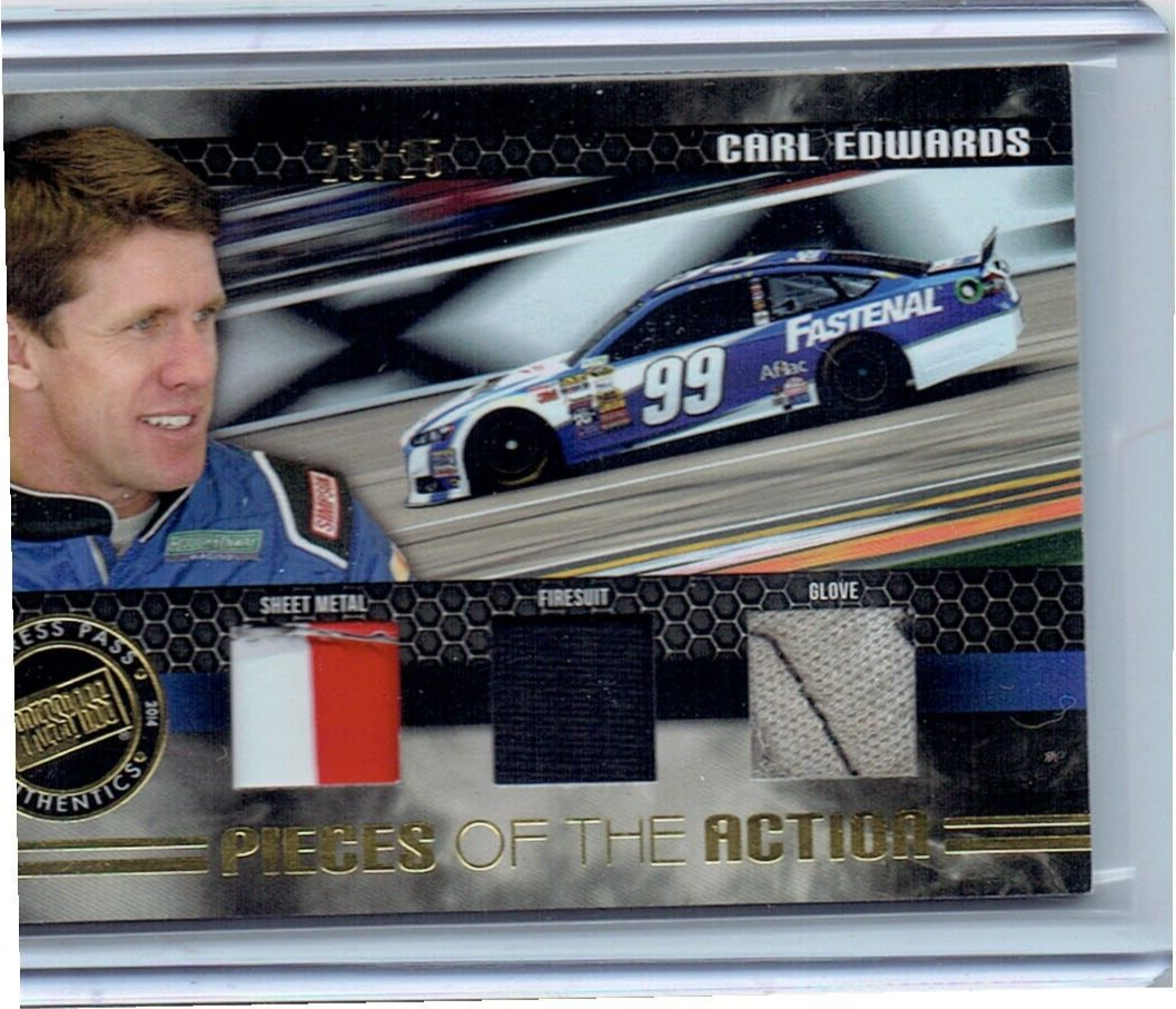 Carl Edwards 2014 Press Pass Triple Sheet Metal/Firesuit/Glove /25 | eBay