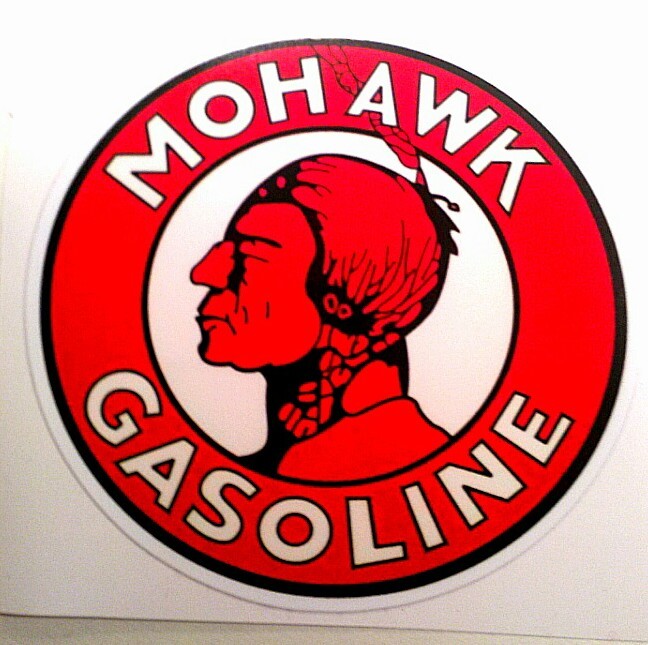Mohawk gasoline sticker decal hot rod rat rod vintage look drag race ...