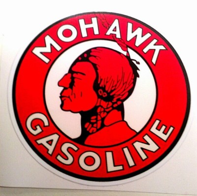Mohawk gasoline sticker decal hot rod rat rod vintage look drag race ...