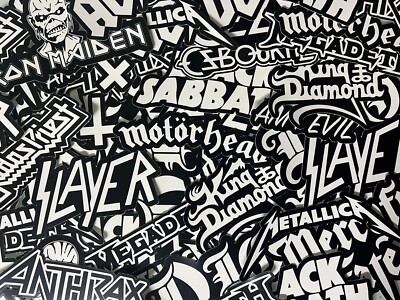 Heavy Metal Sticker Pack - Metallica Motörhead Slayer Black Sabbath ...