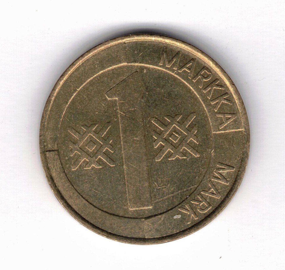 Moneta coin 1 MARCO MARKKA MARK finlandese Suomi Finland Finlandia 1997 ...