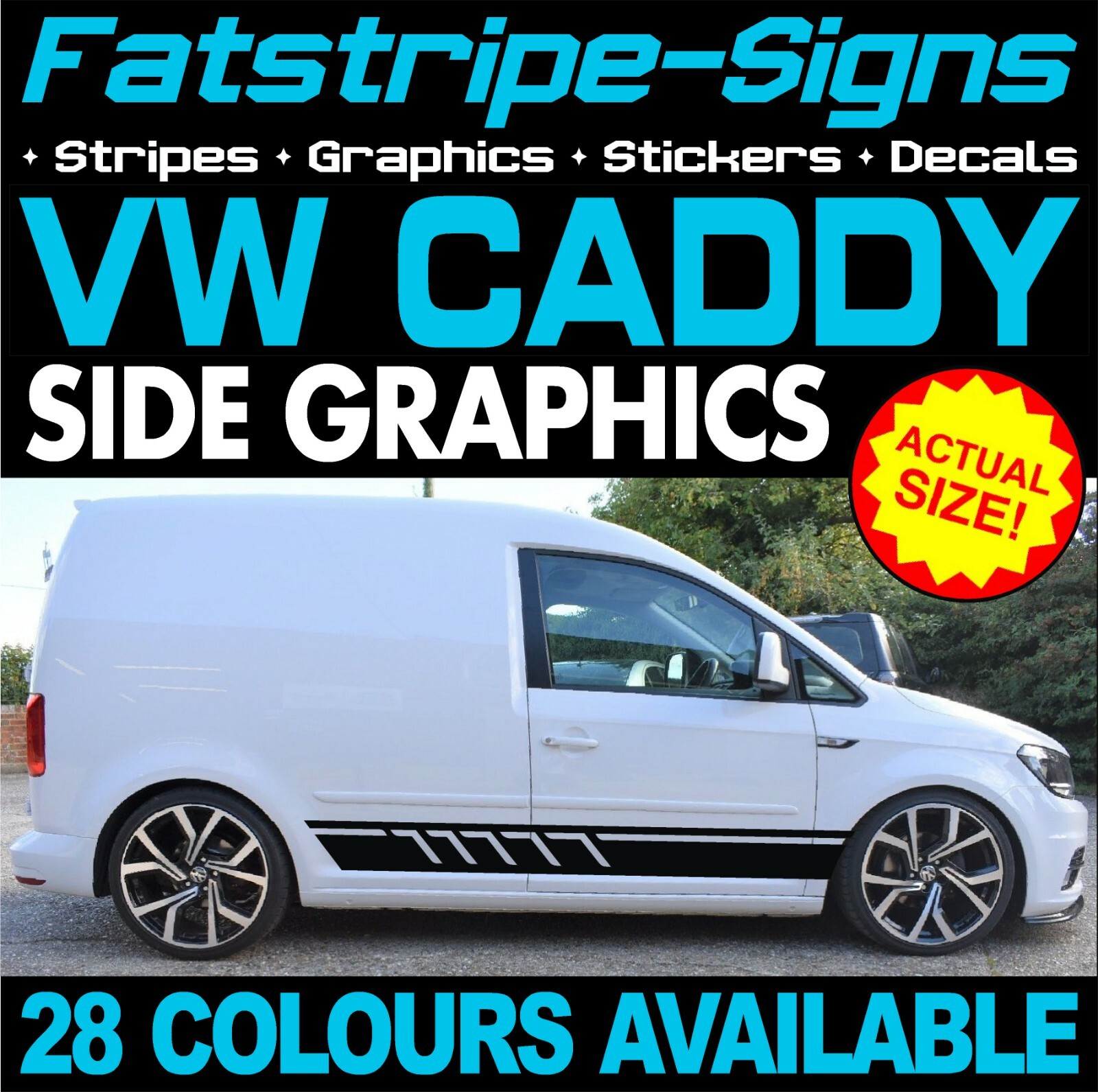 to fit VOLKSWAGEN CADDY GRAPHICS STICKERS STRIPES DECALS DAY VAN ...