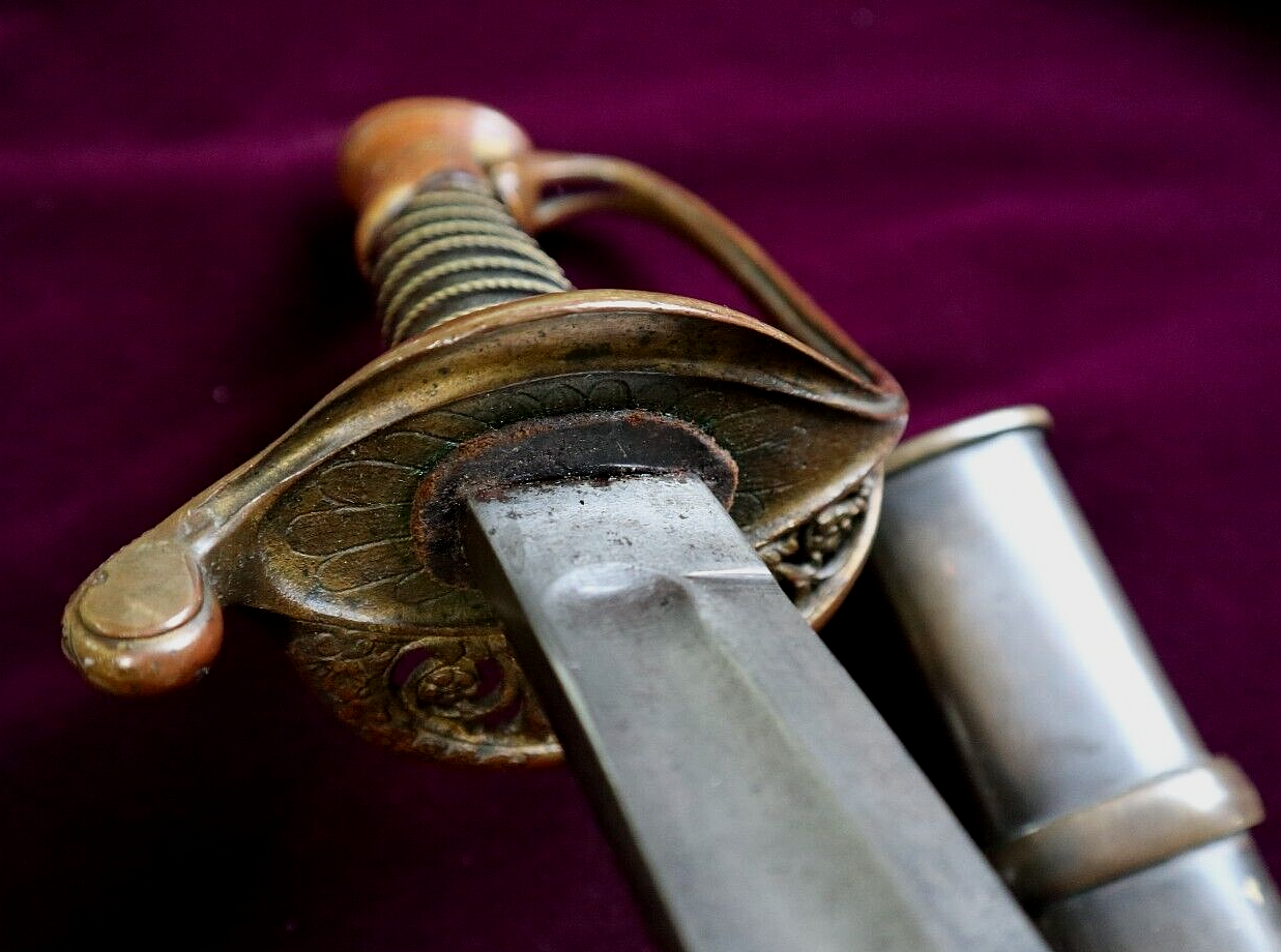 CIVIL WAR CONFEDERATE LEECH & RIGDON MEMPHIS FOOT OFFICER SWORD EX ...
