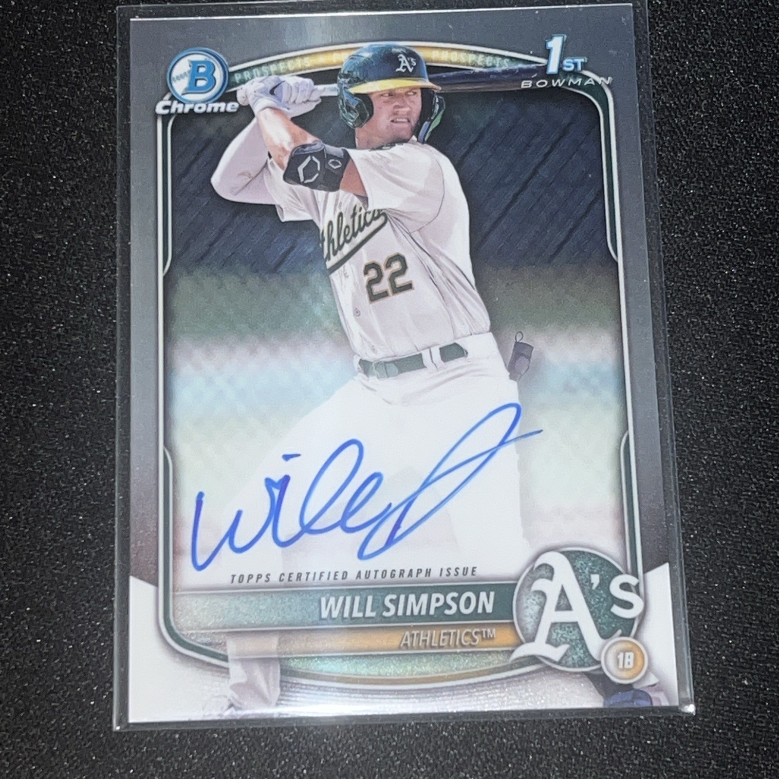 Will Simpson 2025 Bowman #CPA-WSI Chrome Prospect Auto (1st) Price ...