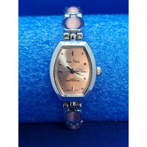 Jean Marc Watch Women 19mm Silver Tone Pink Band New Battery 7.75" NWOB ...