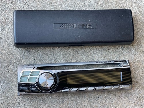 Alpine CDE-9841 Car Stereo Receiver CD Faceplate ONLY w/ storage case ...