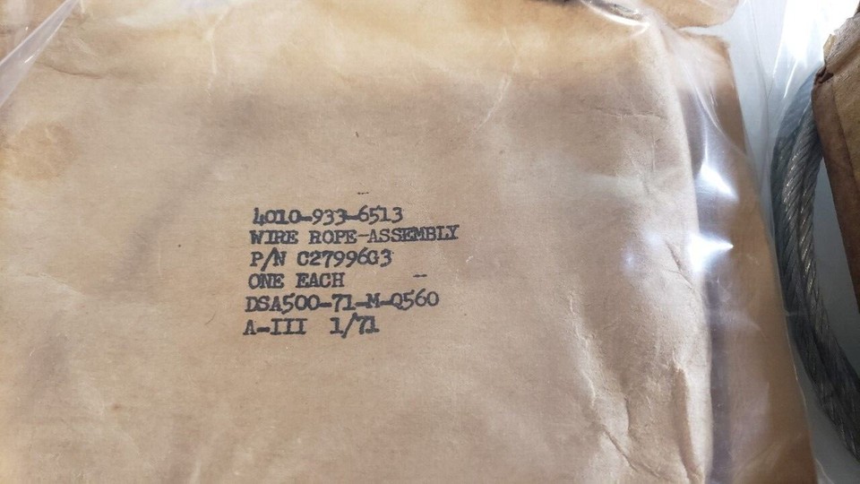CRAIG SYSTEMS WIRE ROPE C27996G1 4010-00-933-6512 | eBay