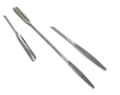 Semi Circle Scoop Spoon&Tapered Arrow 9" Double Ended Micro Lab Spatula ...
