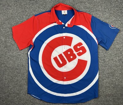 Chicago Cubs Camp Shirt All Over Print Big Logo Genuine Merchandise MLB ...