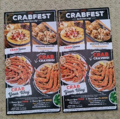 2 Red Lobster Restaurant MENUS CRABFEST, .3 | eBay UK