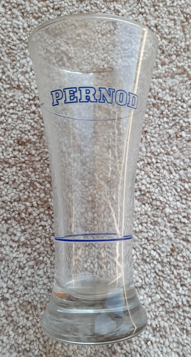 1 Vintage Pernod Glass With Blue Lettering | eBay UK
