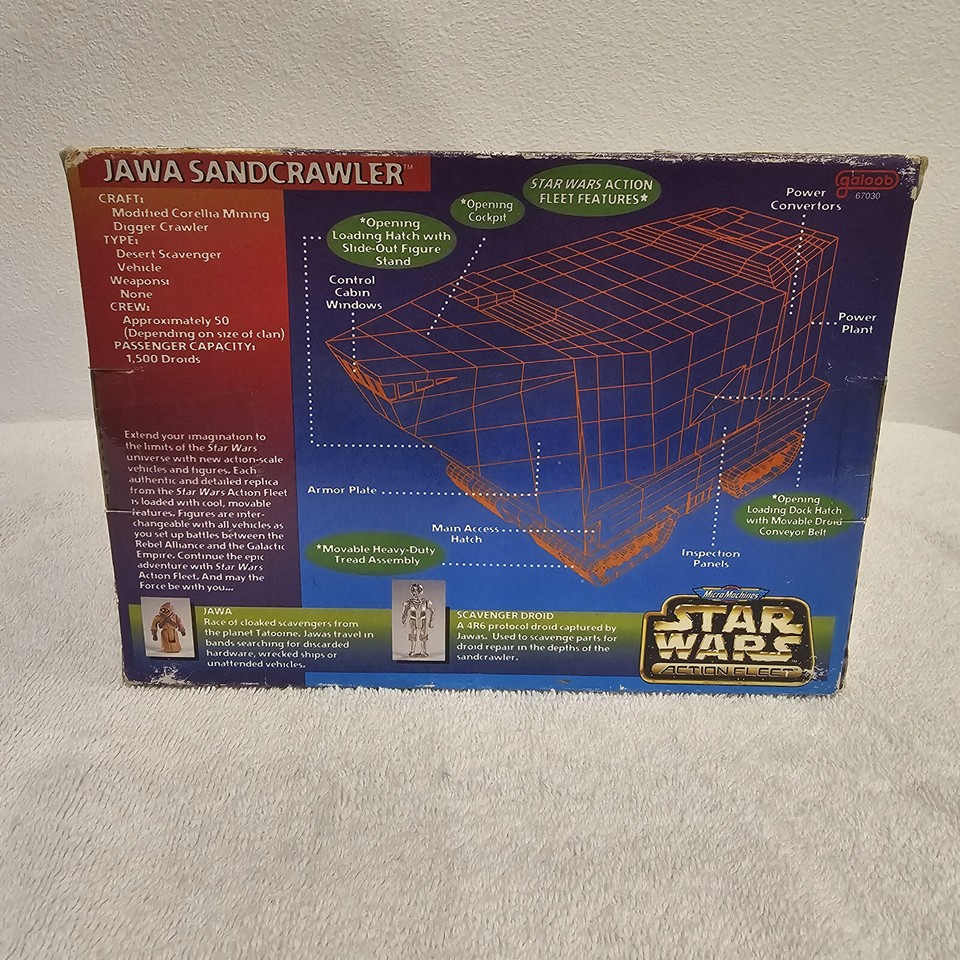 Vintage 1996 Galoob Star Wars Micro Machines Action Fleet Sandcrawler ...