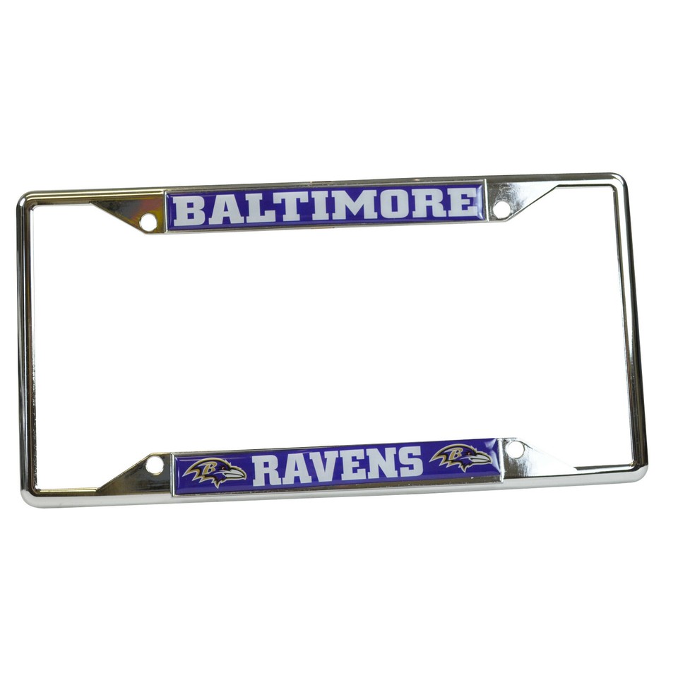 New NFL Baltimore Ravens Car Truck Chrome Metal License Plate Frame | eBay