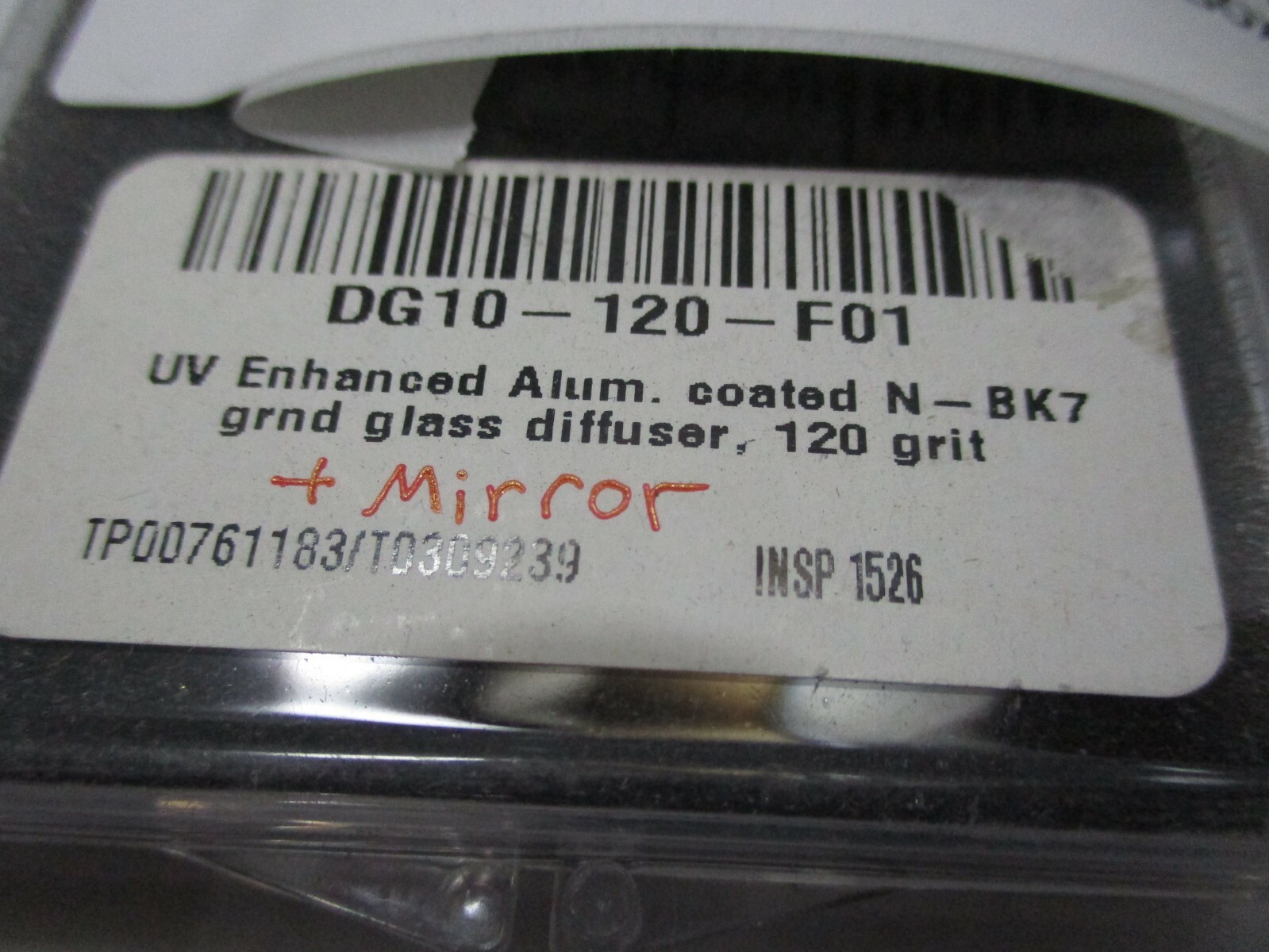THORLABS DG10-120-F01 - Ø1" UV-Enhanced Al Reflective Ground Glass ...