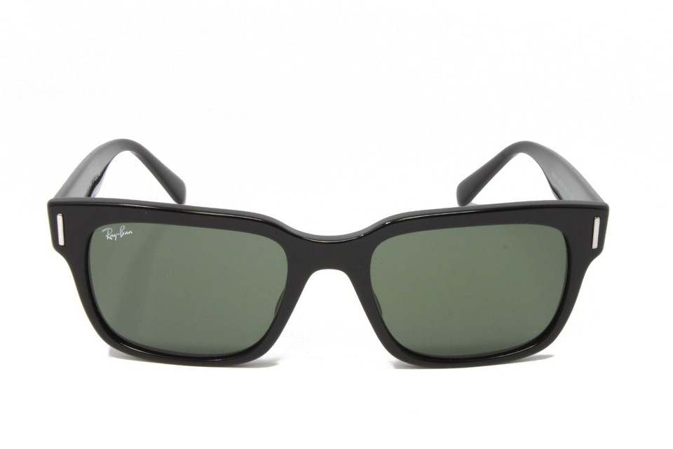 Ray Ban Sunglasses Men's Square Jeffrey RB2190 901/31 Black 55mm Green ...