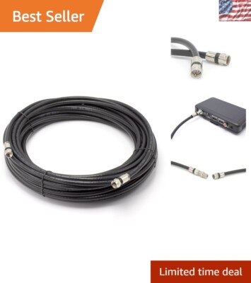 Solid Copper 100 FT Coaxial Cable - Efficient Signal for TV & Internet ...