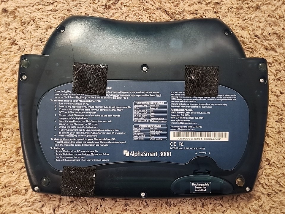 AlphaSmart 3000 Portable Desktop Keyboard Digital Typewriter PARTS ONLY ...